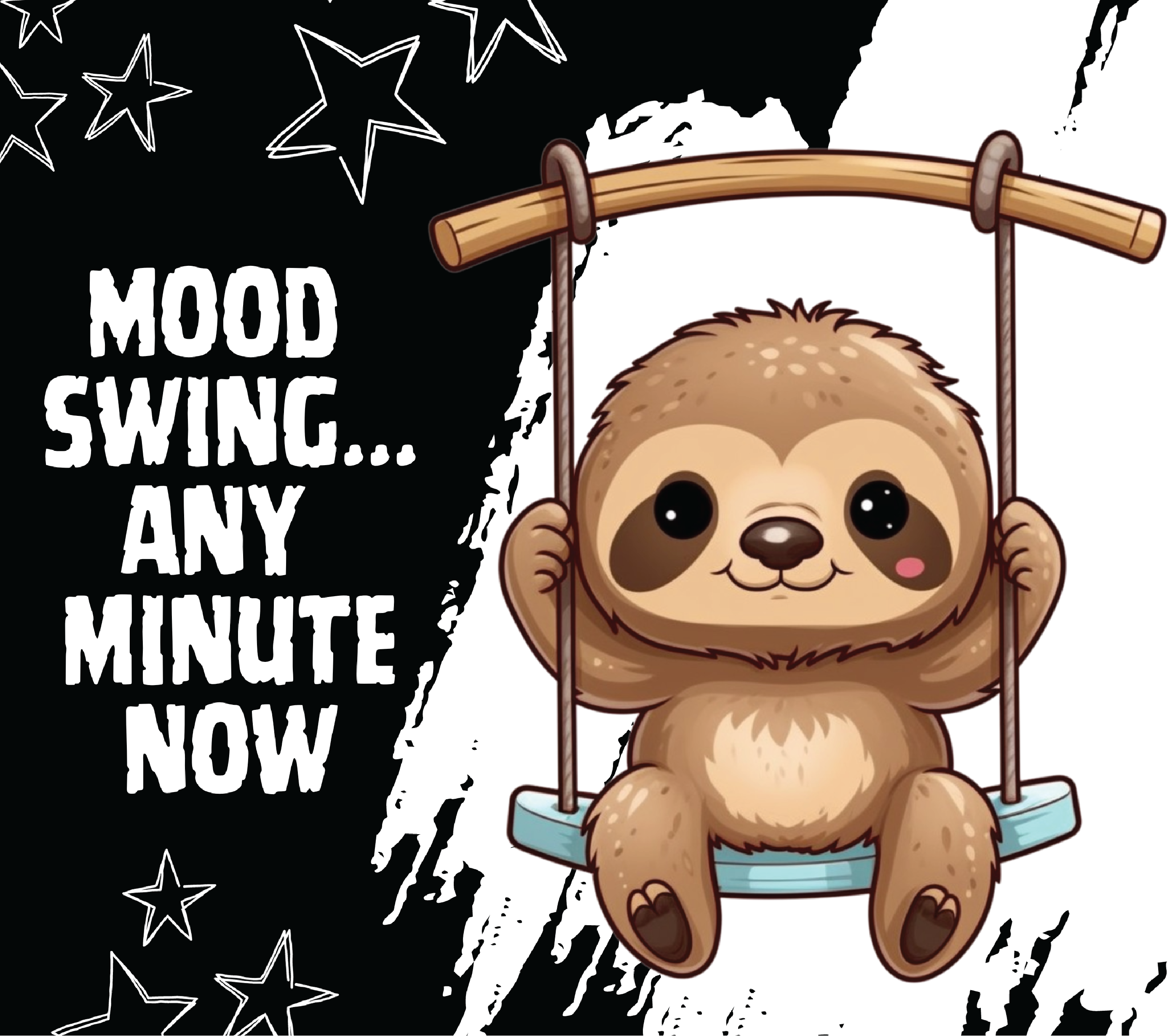 Sloth Mood Swing 20oz Skinny Tumbler Printed Paper