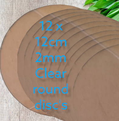 12 x 12cm Round Acrylic Disc's