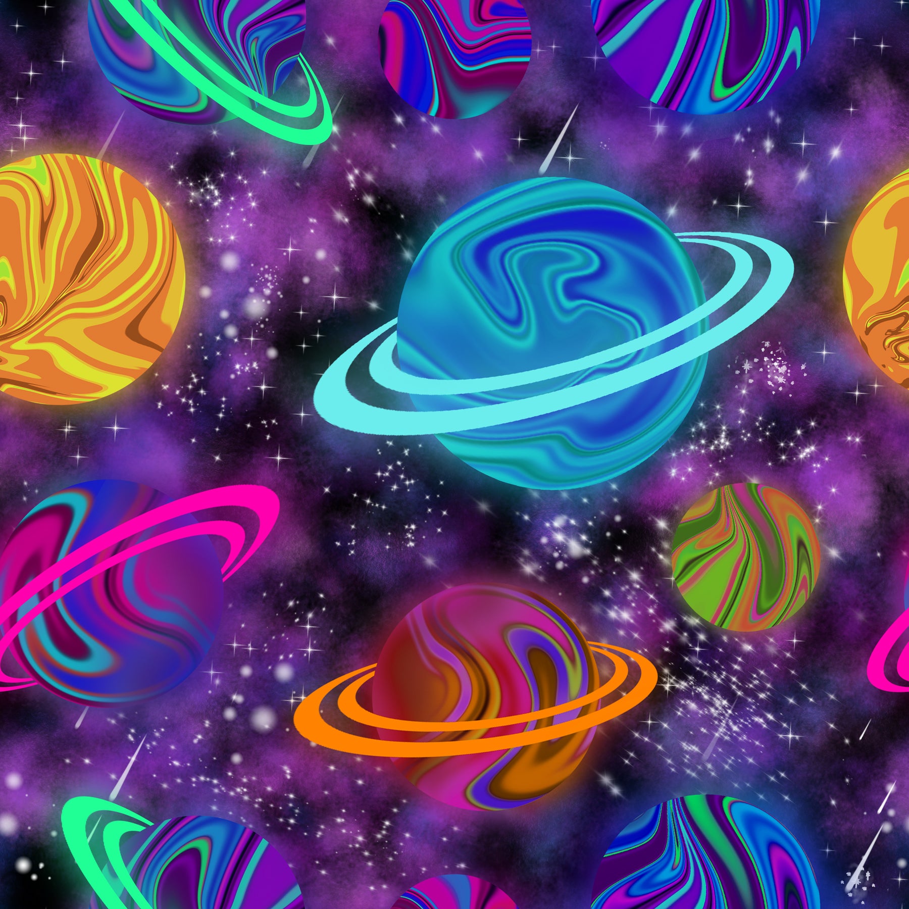 Planet Space Sublimation Printed Paper