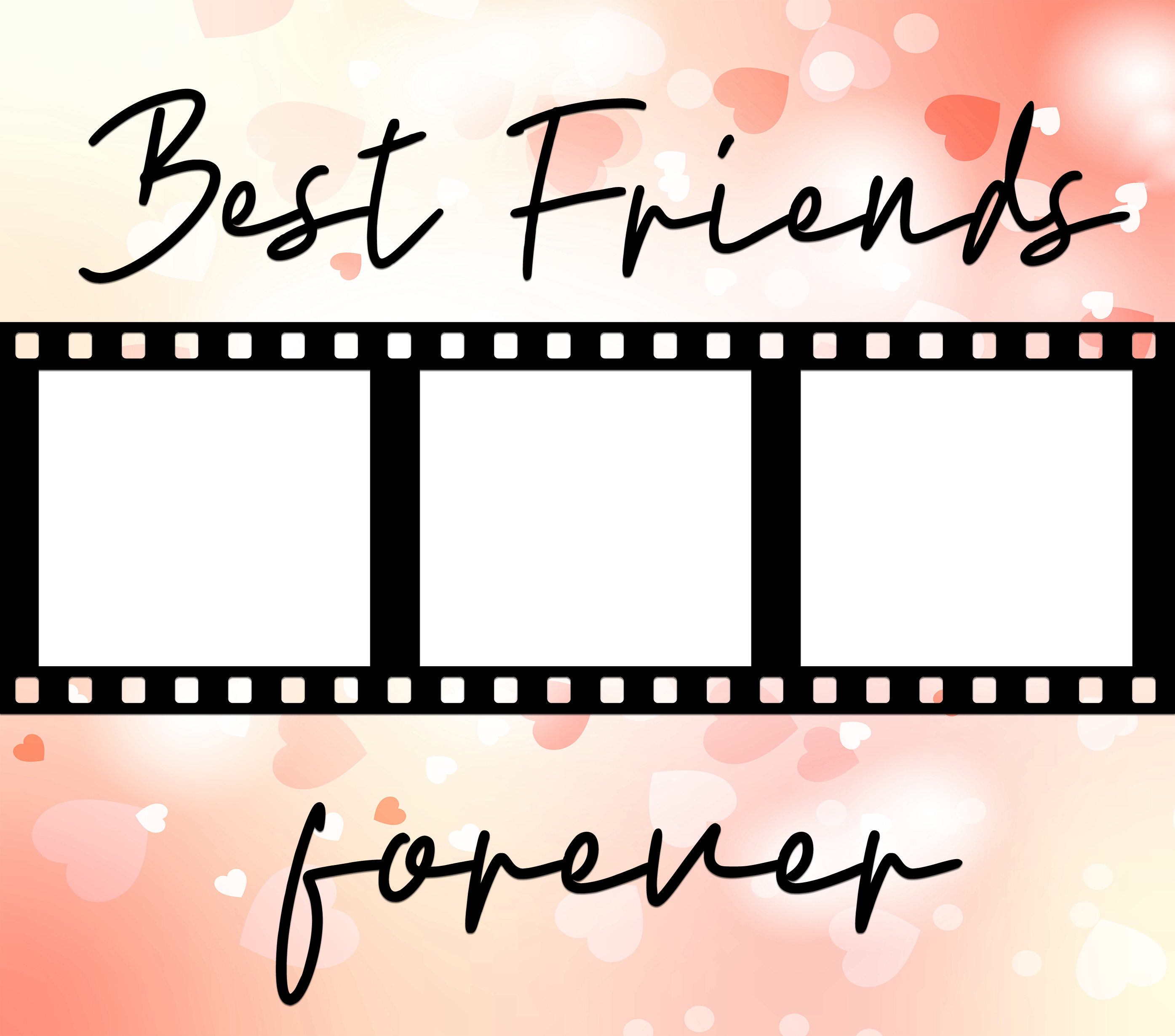 Best Friends Forever Template with 3 Photo's for 20oz Skinny Tumbler P